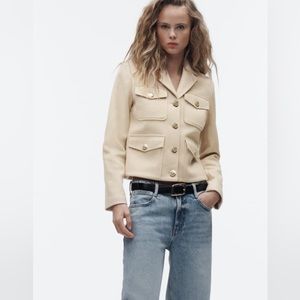 Zara | Jackets & Coats | Zara Gold Buttons Short Coat | Poshmark